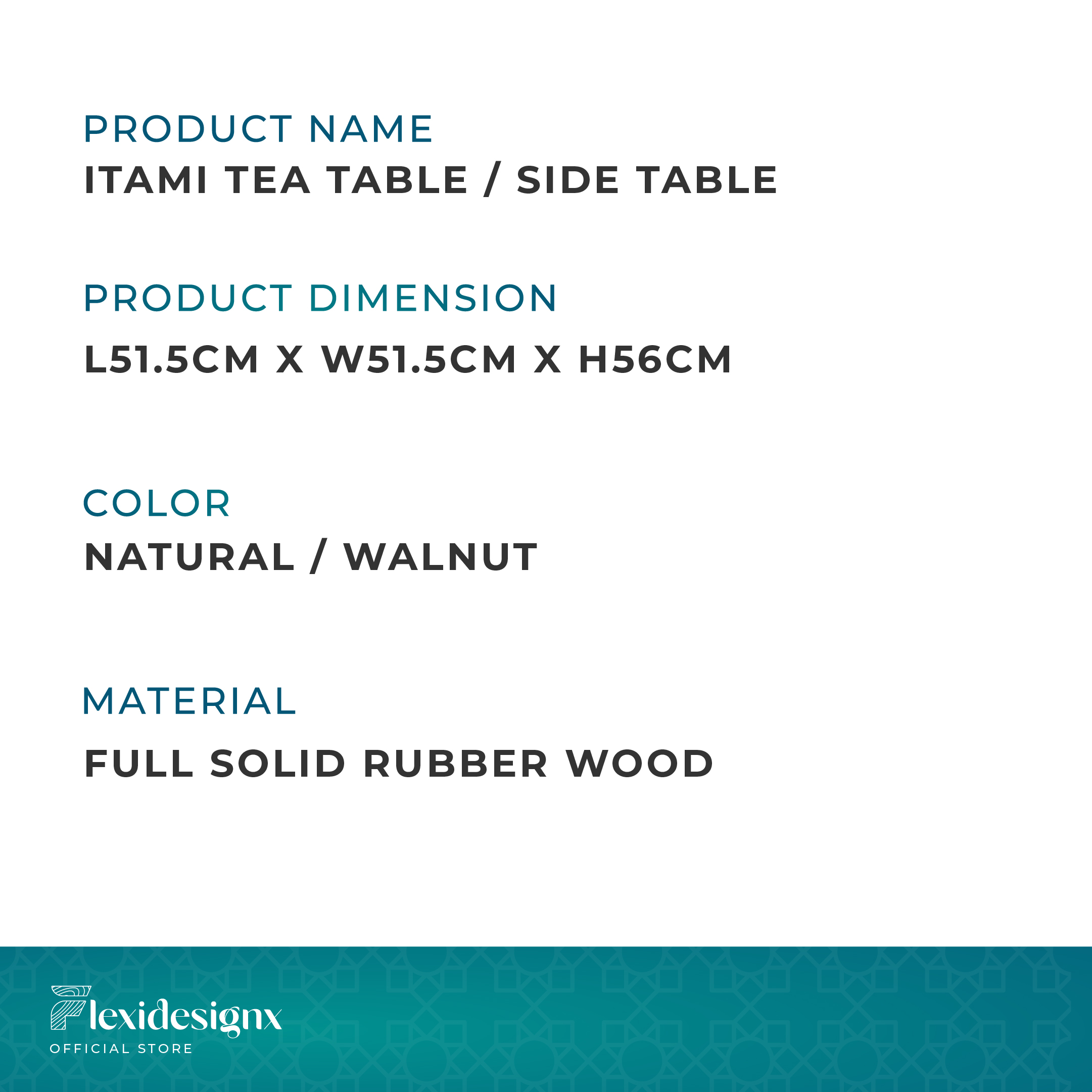 Side Table Solid Wood Table Top and Legs For Living Room Design Furniture Small Sofa Table ...