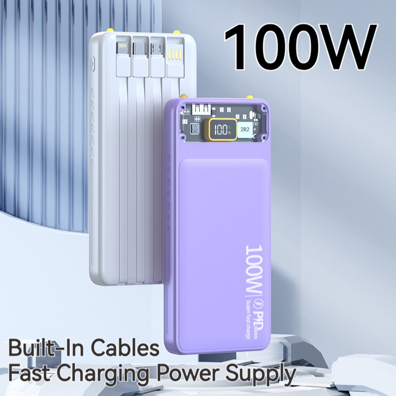 SG🔥 [READY STOCK] 30000mah Powerbank Fast Charging With Cables 100W ...