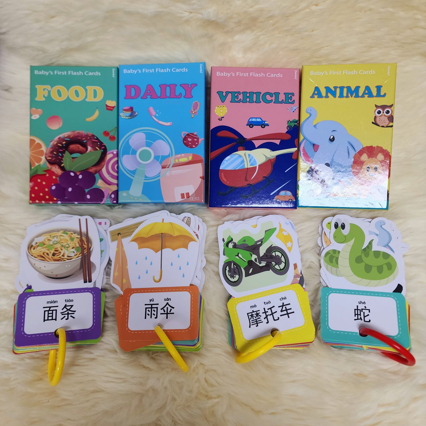 【Ready Stock】Bilingual English Chinese with Pinyin Flash card Sight ...