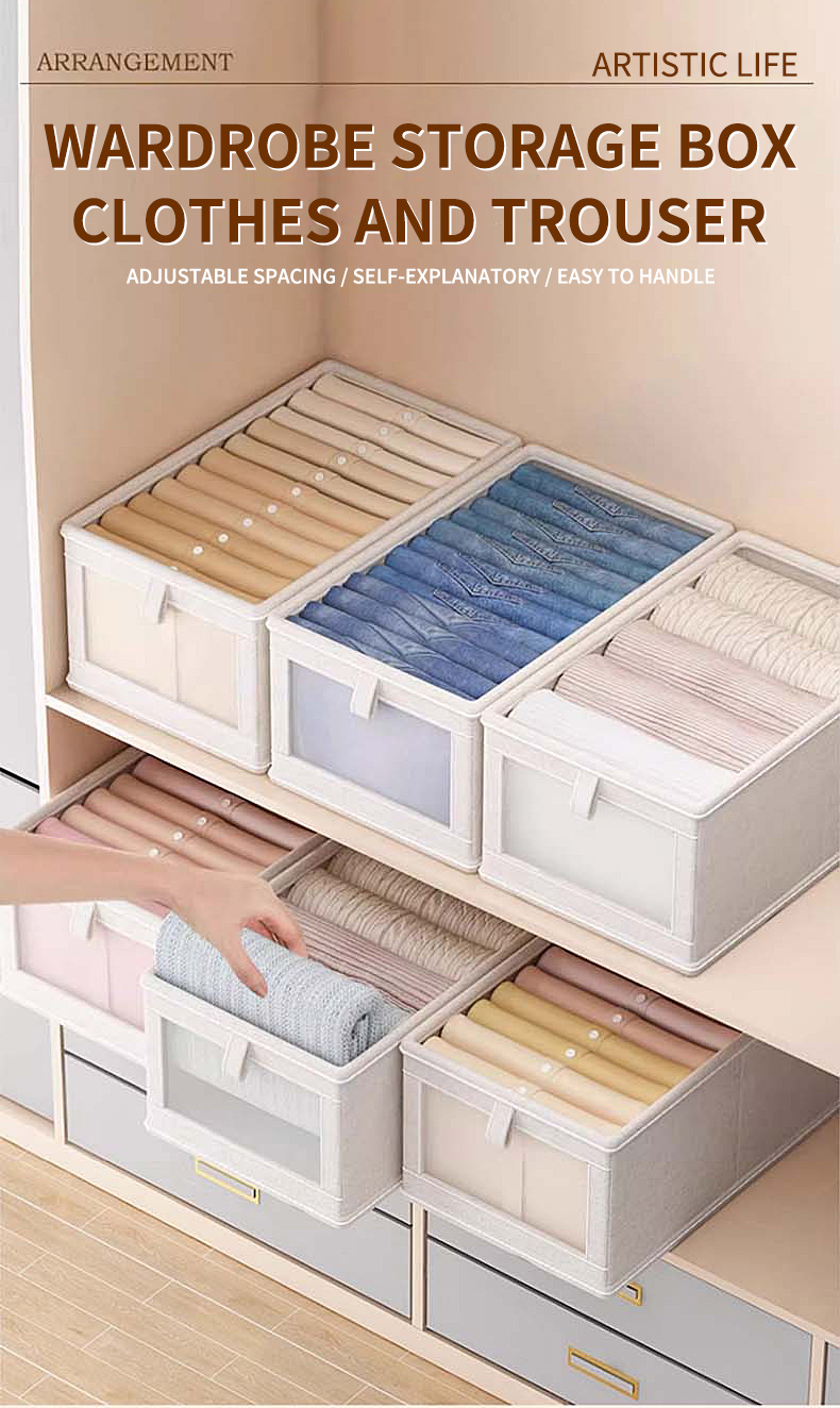 【Buy 1 Get 5 Free】Foldable Storage Box Japanese-style fabric linen ...