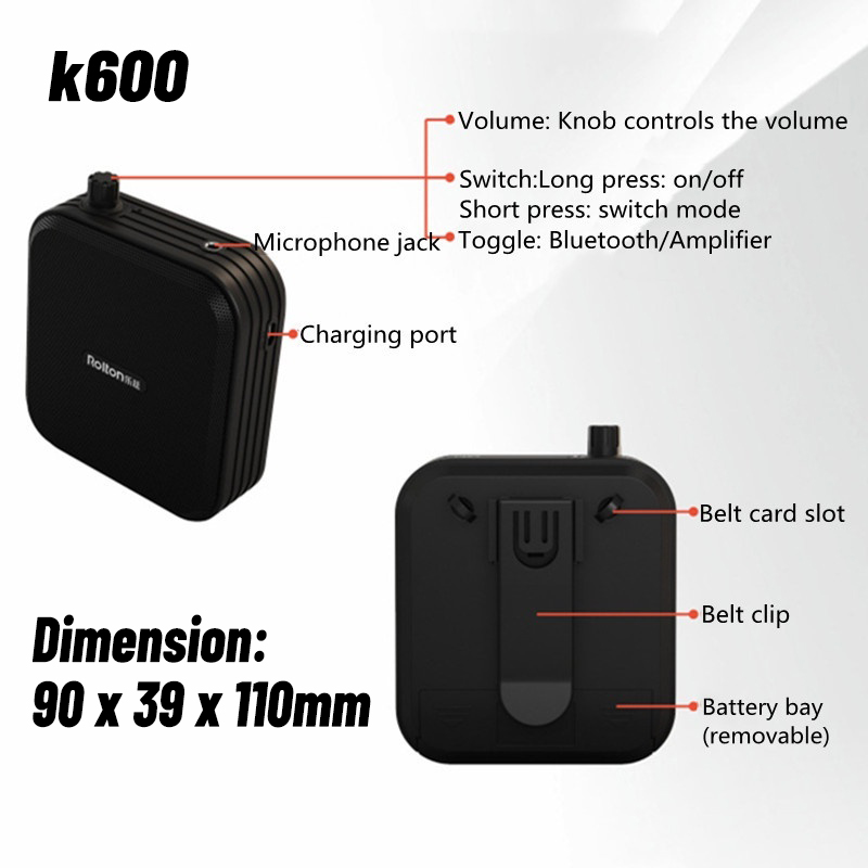 SG HOT Rolton K600 Wireless Mic & Bluetooth Speaker Portable Voice ...
