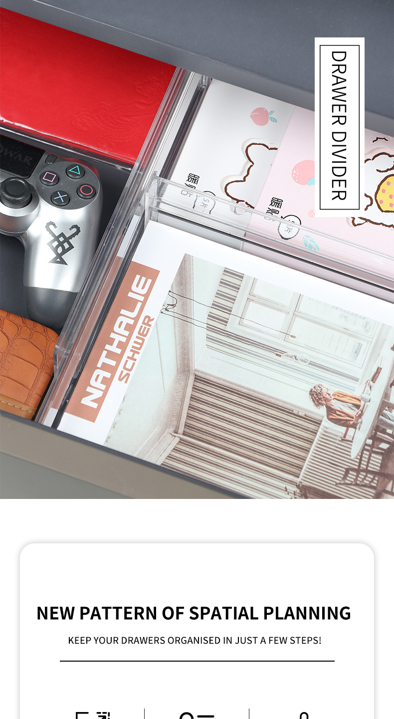 🚚SG SALES🚚Drawer Divider Retractable Storage Divider Wardrobe Storage ...