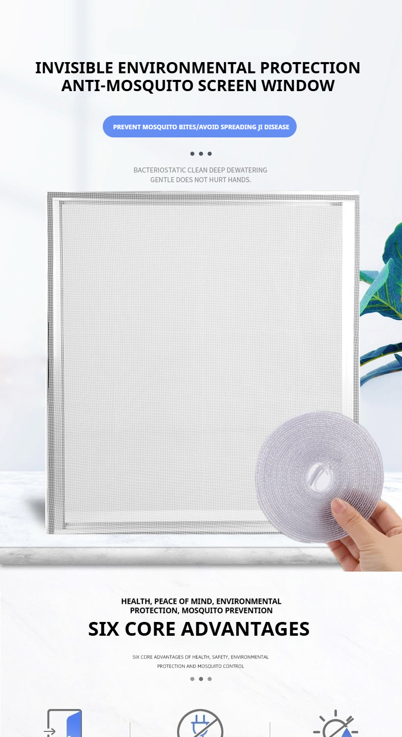 ⚡SG HOT SALE⚡Invisible Self-adhesive Mosquito Screen Anti-Insect Window ...
