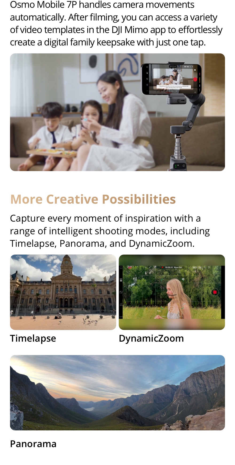 DJI Osmo Mobile 7P - ActiveTrack 7.0 /Robust 3-Axis Gimbal ...