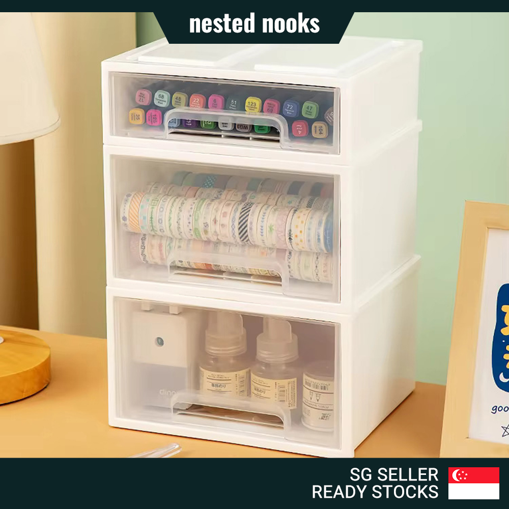 Desktop Stationery Drawer Storage Box Office Sundries Box Stackable ...