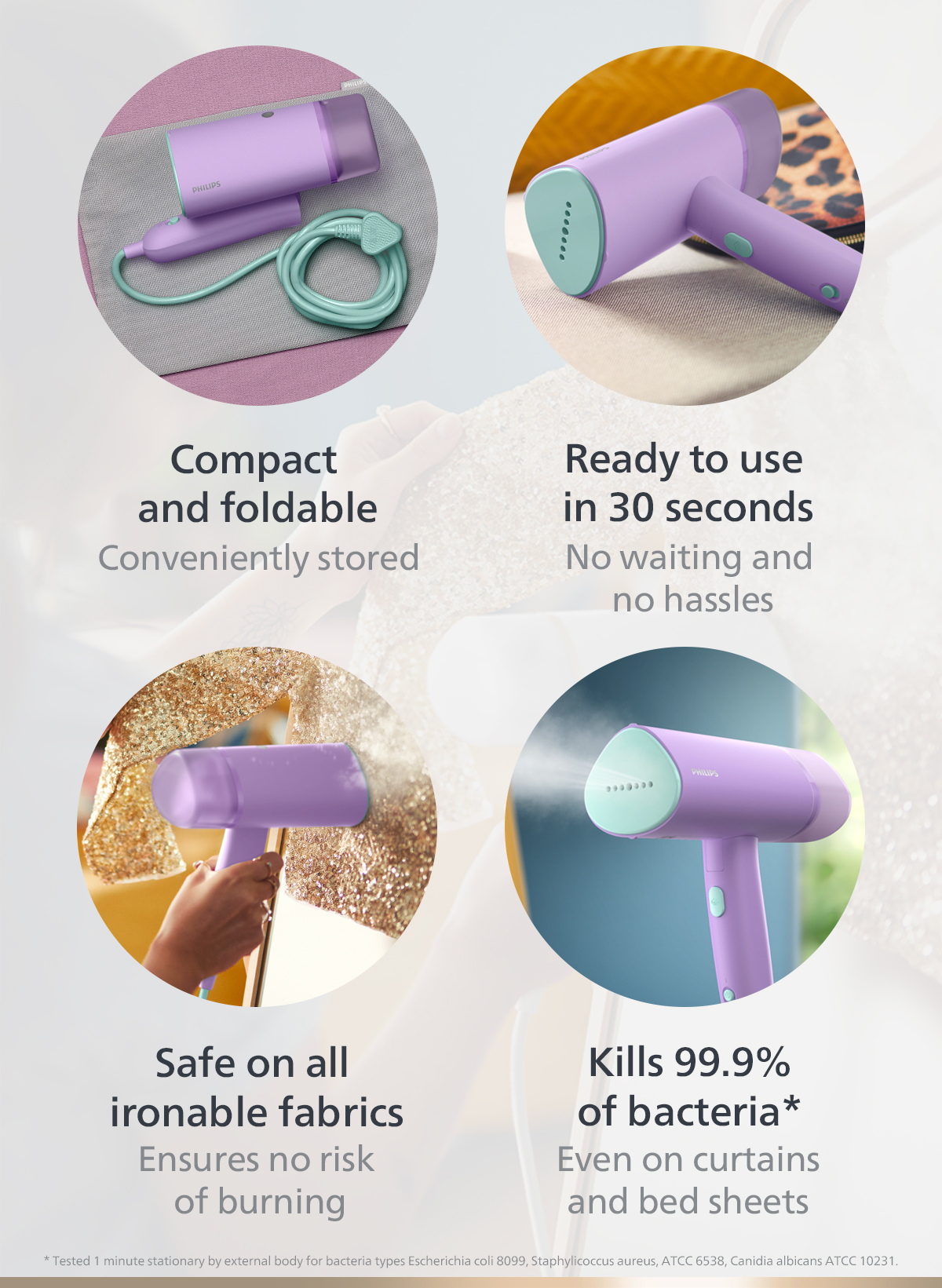 PHILIPS 3000 Series Handheld Garment Steamer - STH3010/30, Compact ...