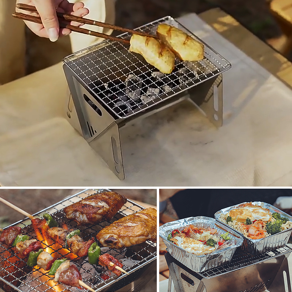 【Reday Stock】Stainless Steel Mini Grill BBQ Things Charcoal Stove ...
