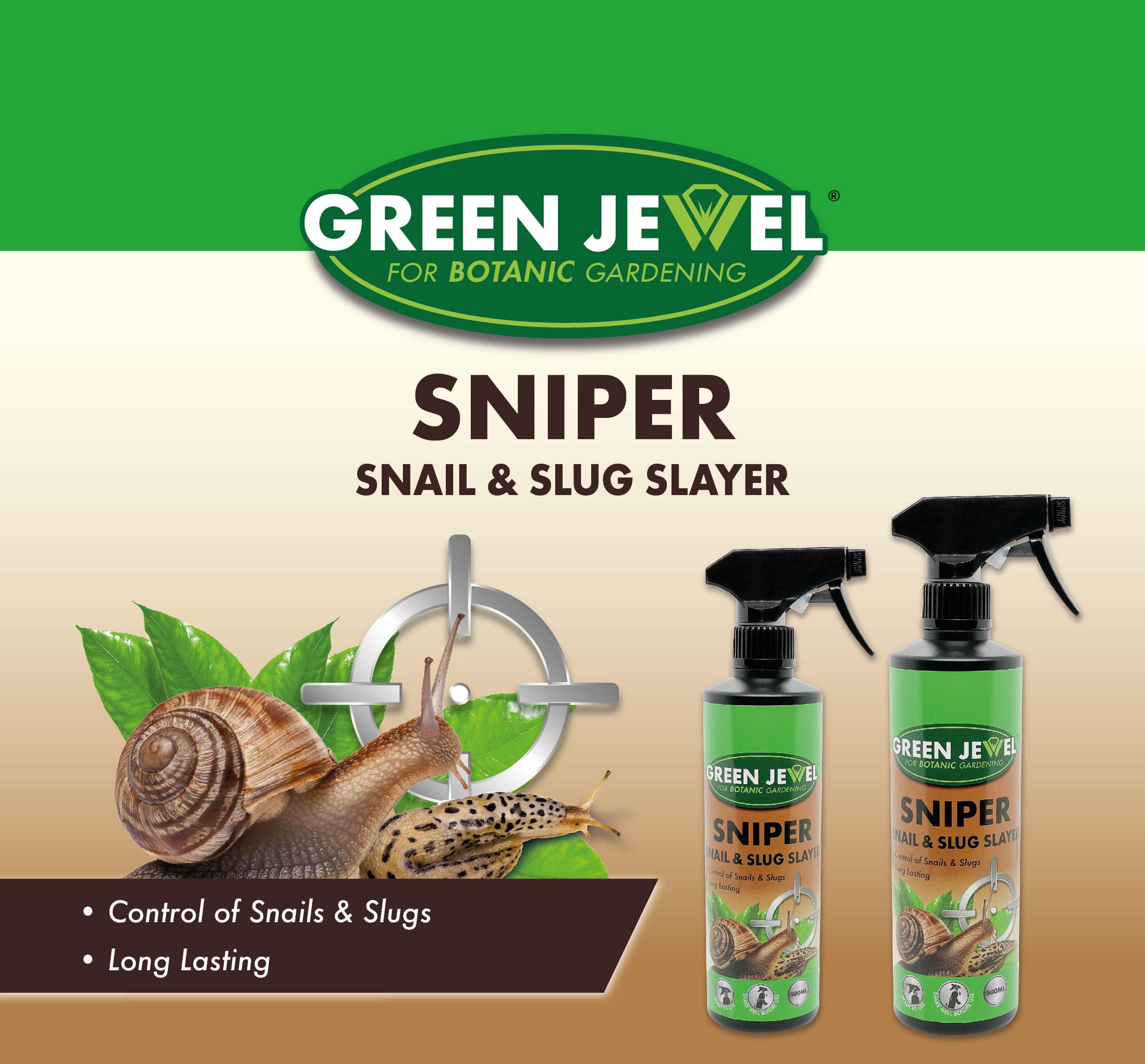 Green Jewel Sniper Snail & Slug Slayer - Control of Snails & Slugs ...