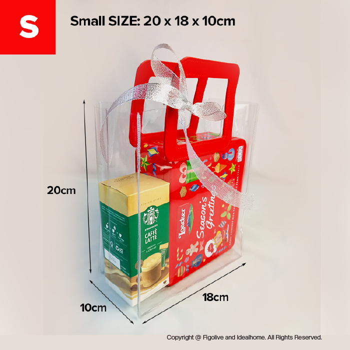 [SG Seller] Premium Solid Transparent PVC Bag / Hamper Gift Bag ...