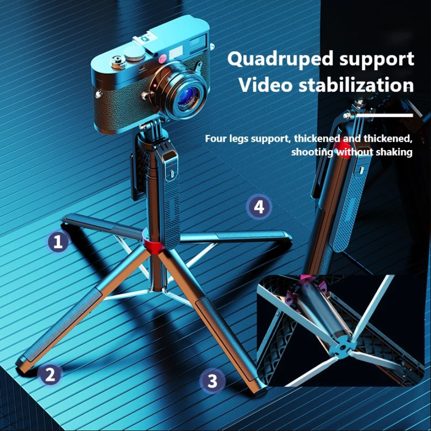 P185 P195 1.8m Selfie Stick Quadruped Stand For Phone With Remote ...