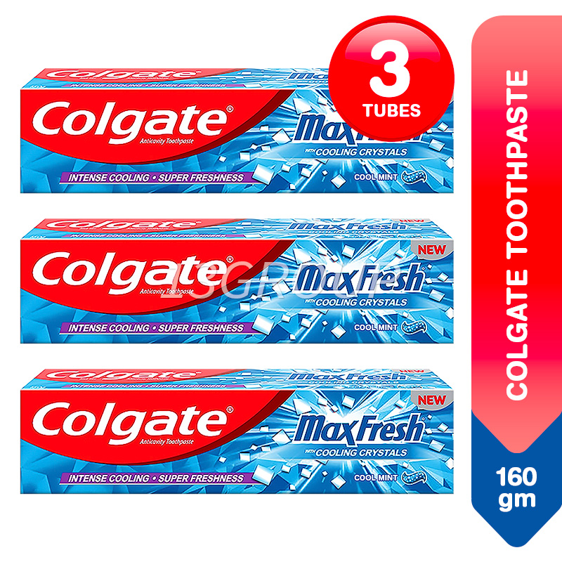Colgate Max Fresh Cool Mint Flavor Toothpaste, 160g (Bundle) | Shopee ...