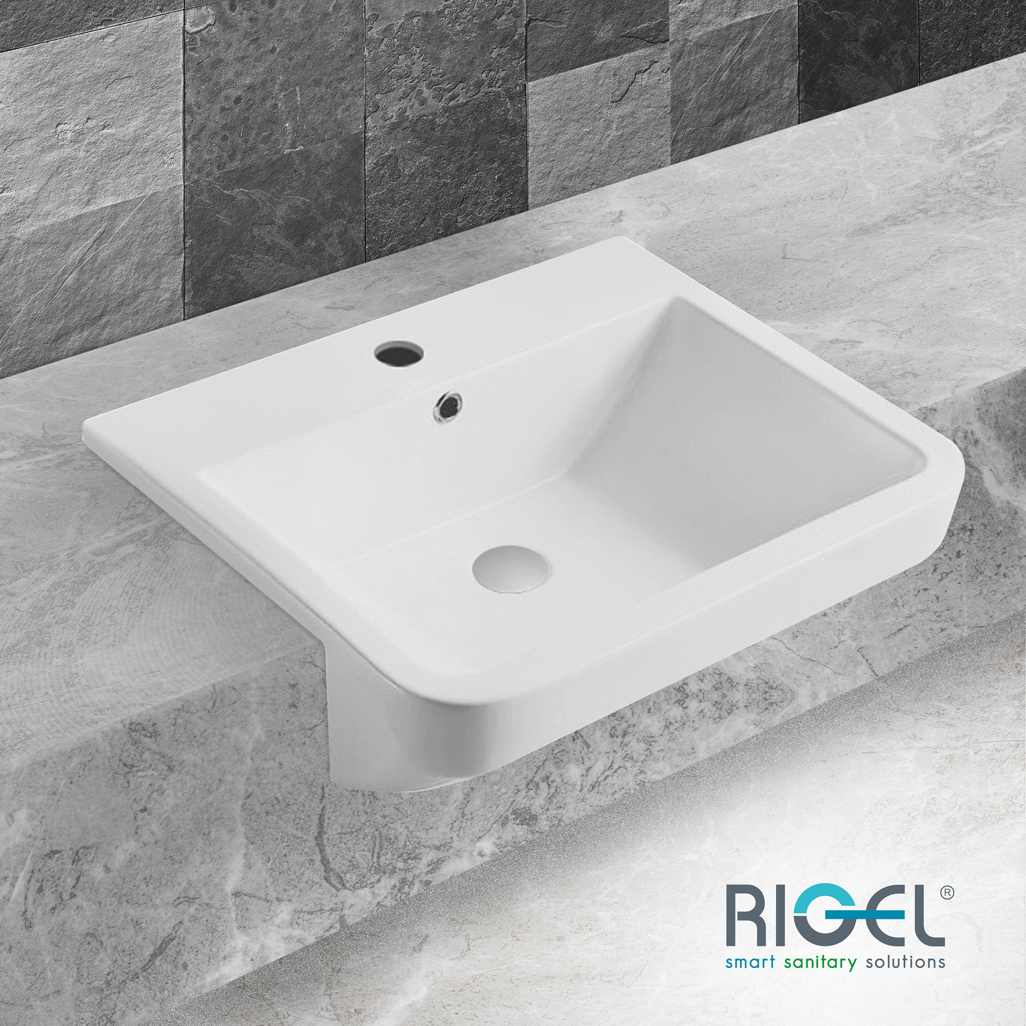 RIGEL Pebble Semi-Recessed Basin LR5072 | Shopee Singapore