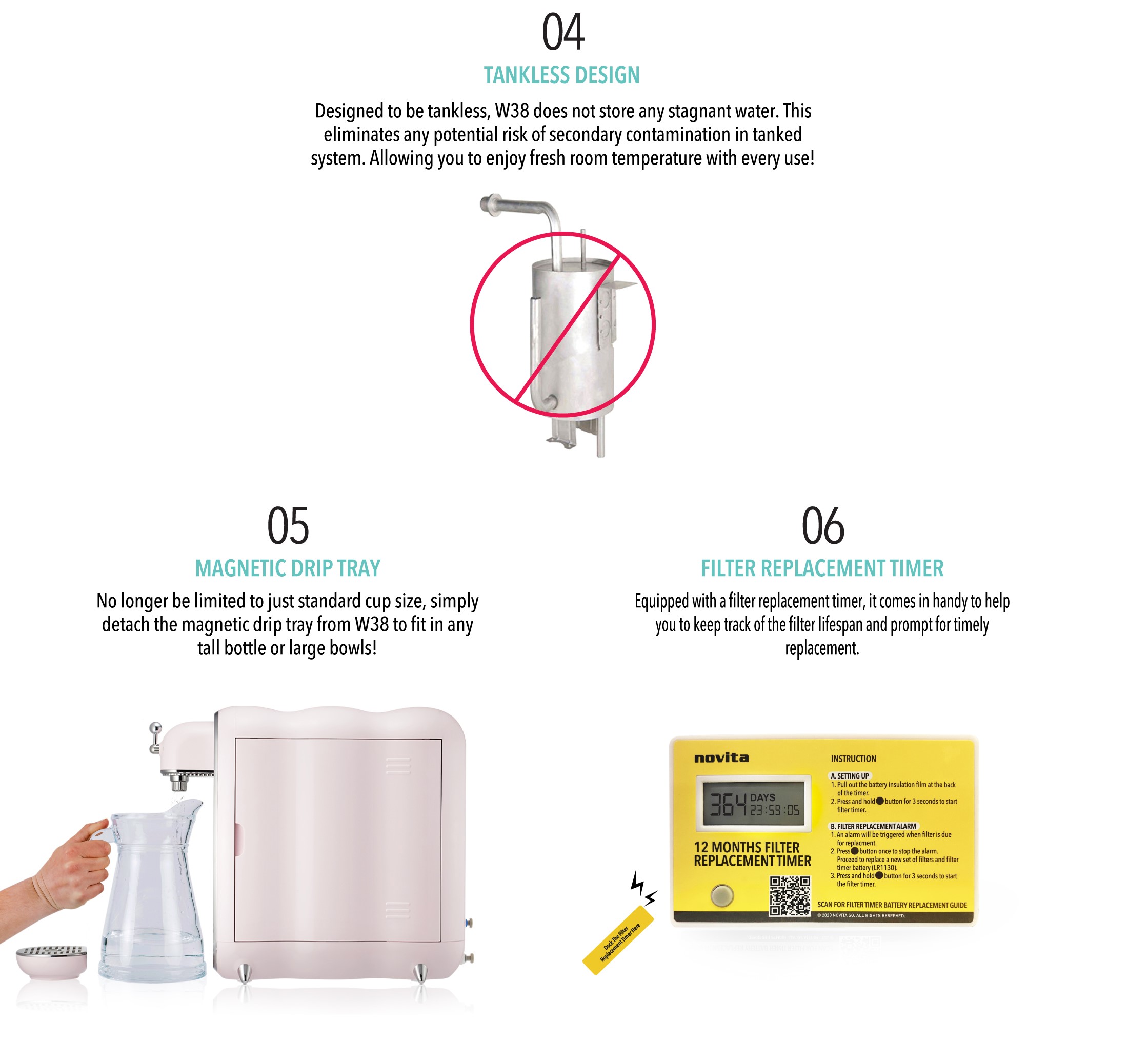 novita Countertop Water Purifier W38 (exclude Installation Service) 3 ...