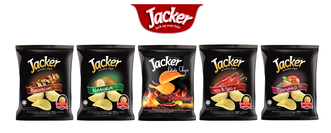 (12 x 60g) Jackers Potato Chips BBQ Barbeque Hot & Spicy Original Spicy ...