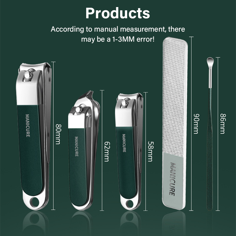 10pcs Nail Clipper Set Portable Nail Scissors Stainless Steel Manicure ...