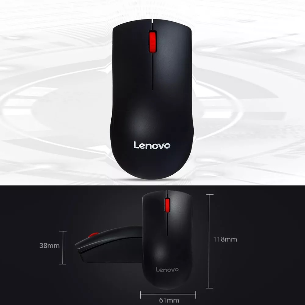 Lenovo M120 Pro Wireless Mouse 2.4GHz Laptop Mouse with USB Receiver ...