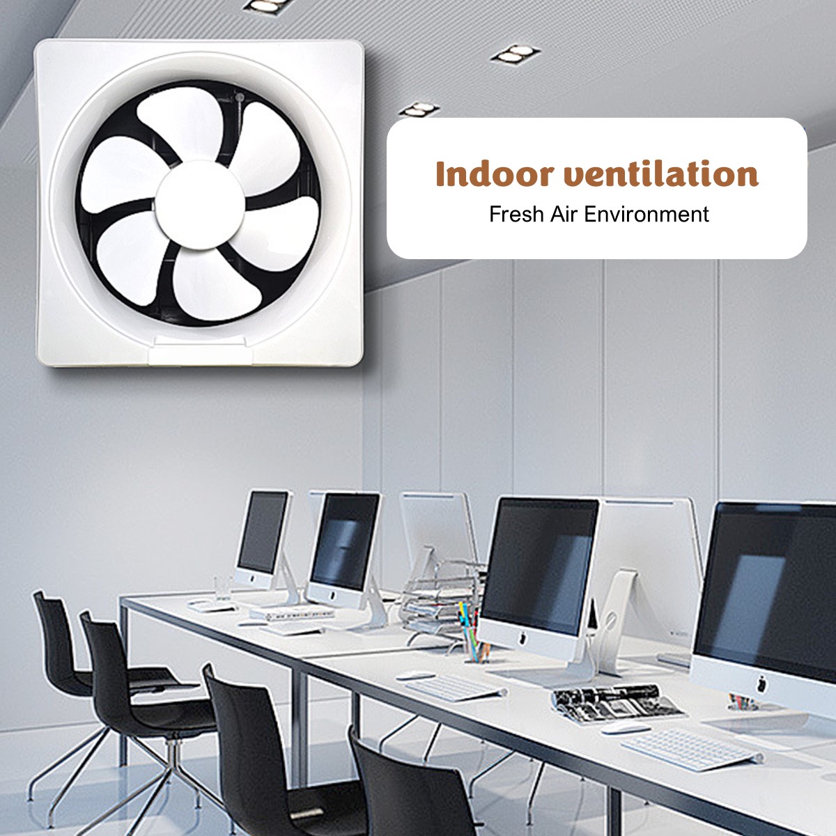 Wall Mounted One or Two Way 6" 8" 10" 12" Ventilation Fan Exhaust Fan ...