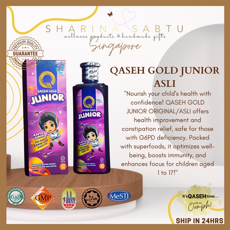 🇸🇬⭐ 430ml QASEH GOLD JUNIOR ORIGINAL / ASLI (Kids Supplement) ⭐IMMUNE ...