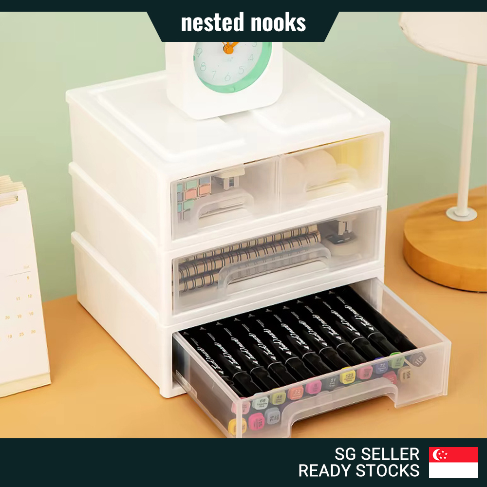 Desktop Stationery Drawer Storage Box Office Sundries Box Stackable ...