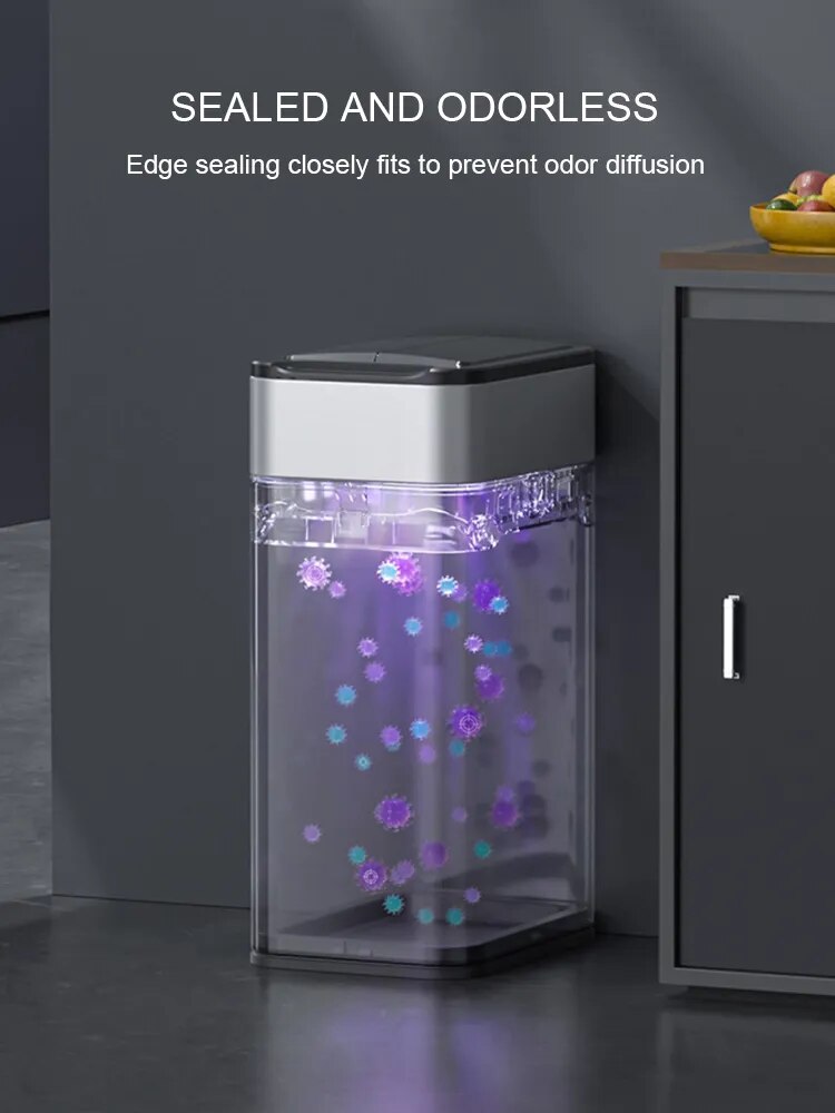 Smart Dustbin Kitchen Rubbish Bin Large Trash Bin Stainless Steel ...