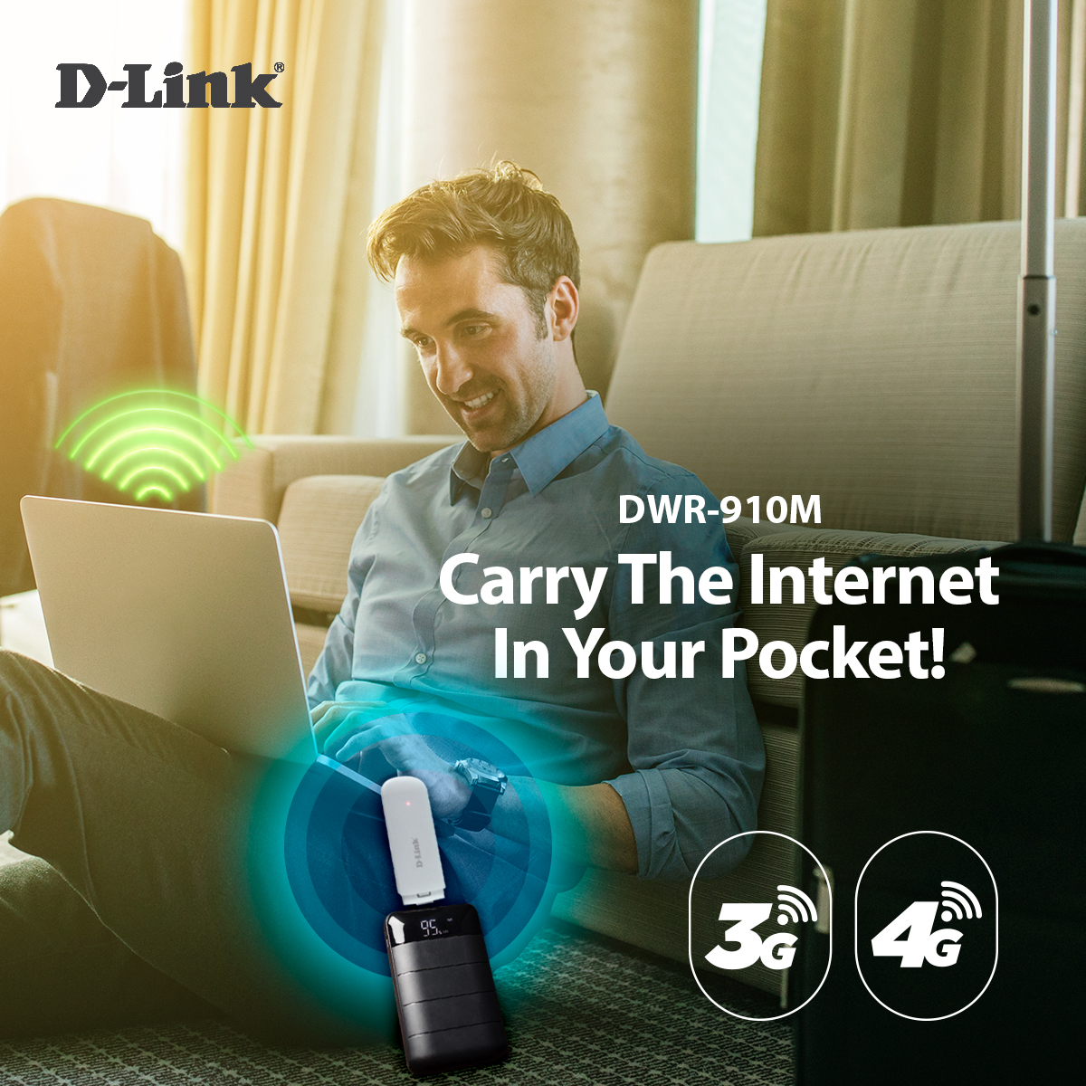 D-Link DWR-910M 4G LTE Mobile USB Adapter WiFi Wireless Dongle ...