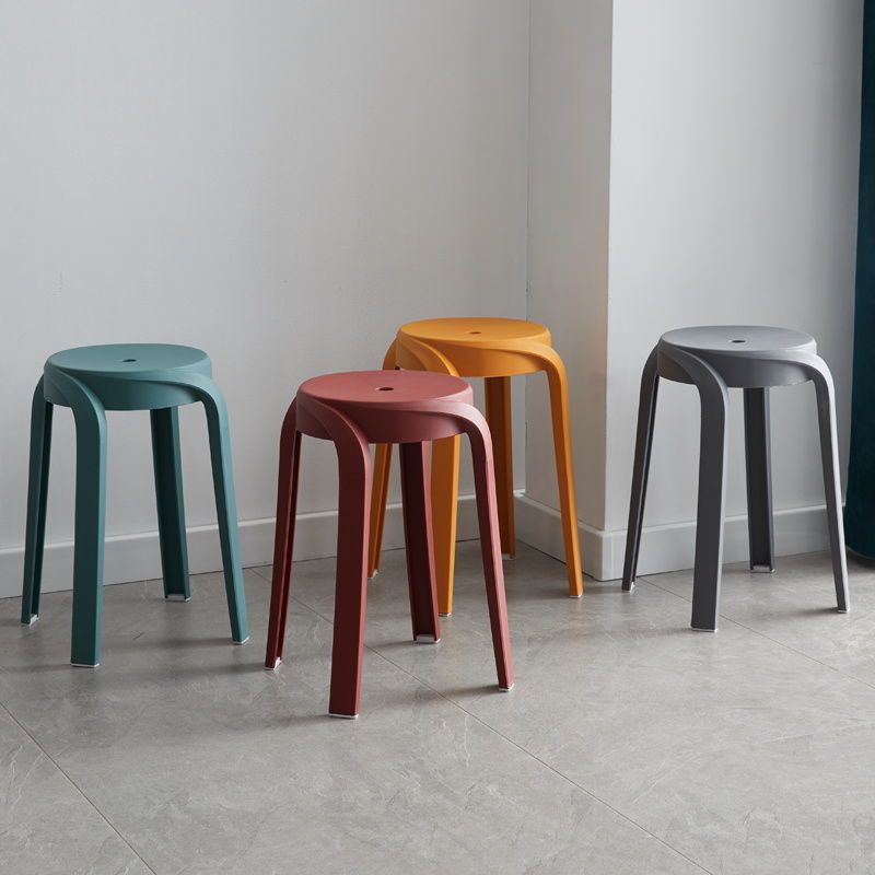 🇸🇬Lucky Home🔥Plastic Stool Chair/Stackable/Round Stool/High Stool ...