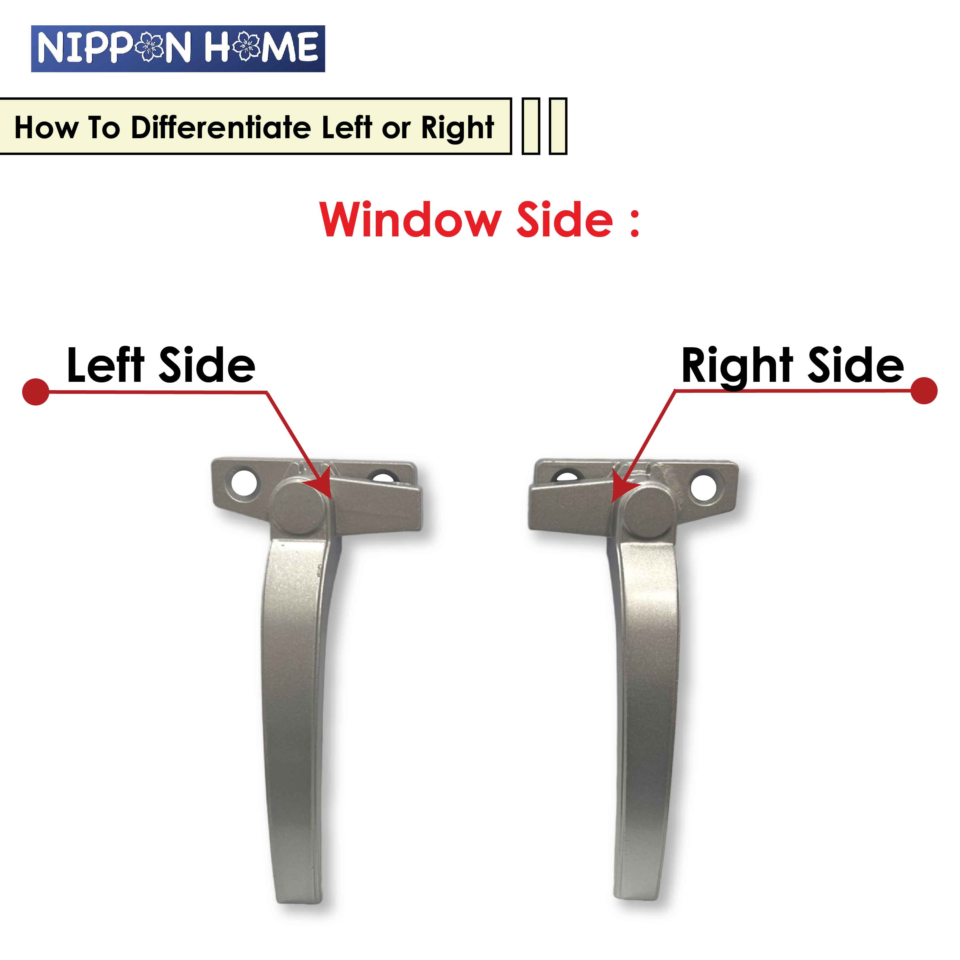 [ Household] A-Tech Window Handle Comes With Left & Right Side / HDB ...