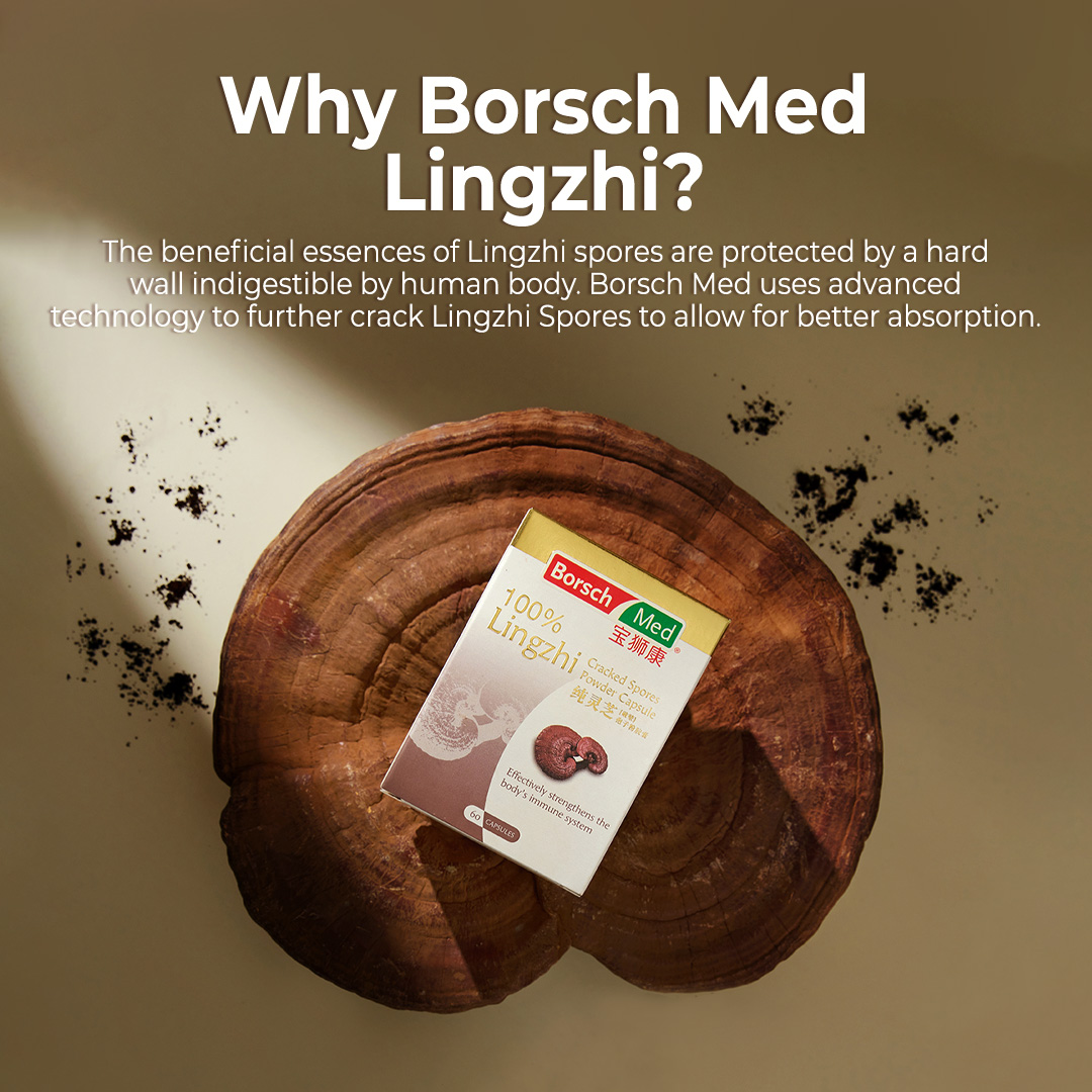 Borsch Med 100% Lingzhi Cracked Spores Powder Capsule 200mg x 60 ...