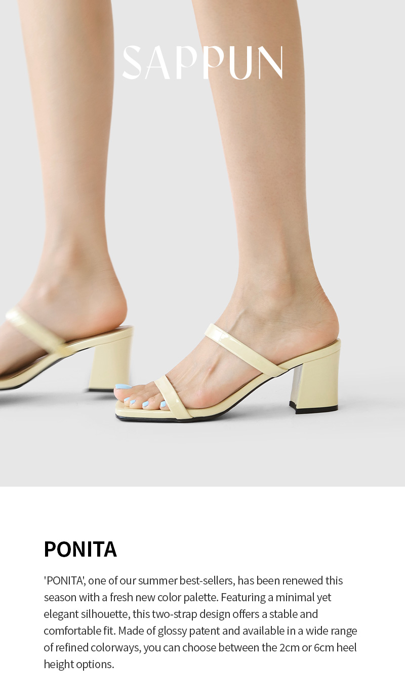 [SAPPUN] Ponita Double strap Mule Slippers (2cm) | Shopee Singapore