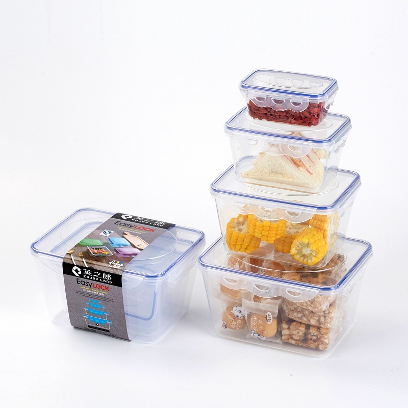 EasyLock Airtight Food Storage Container Transparent Leak-proof Home ...