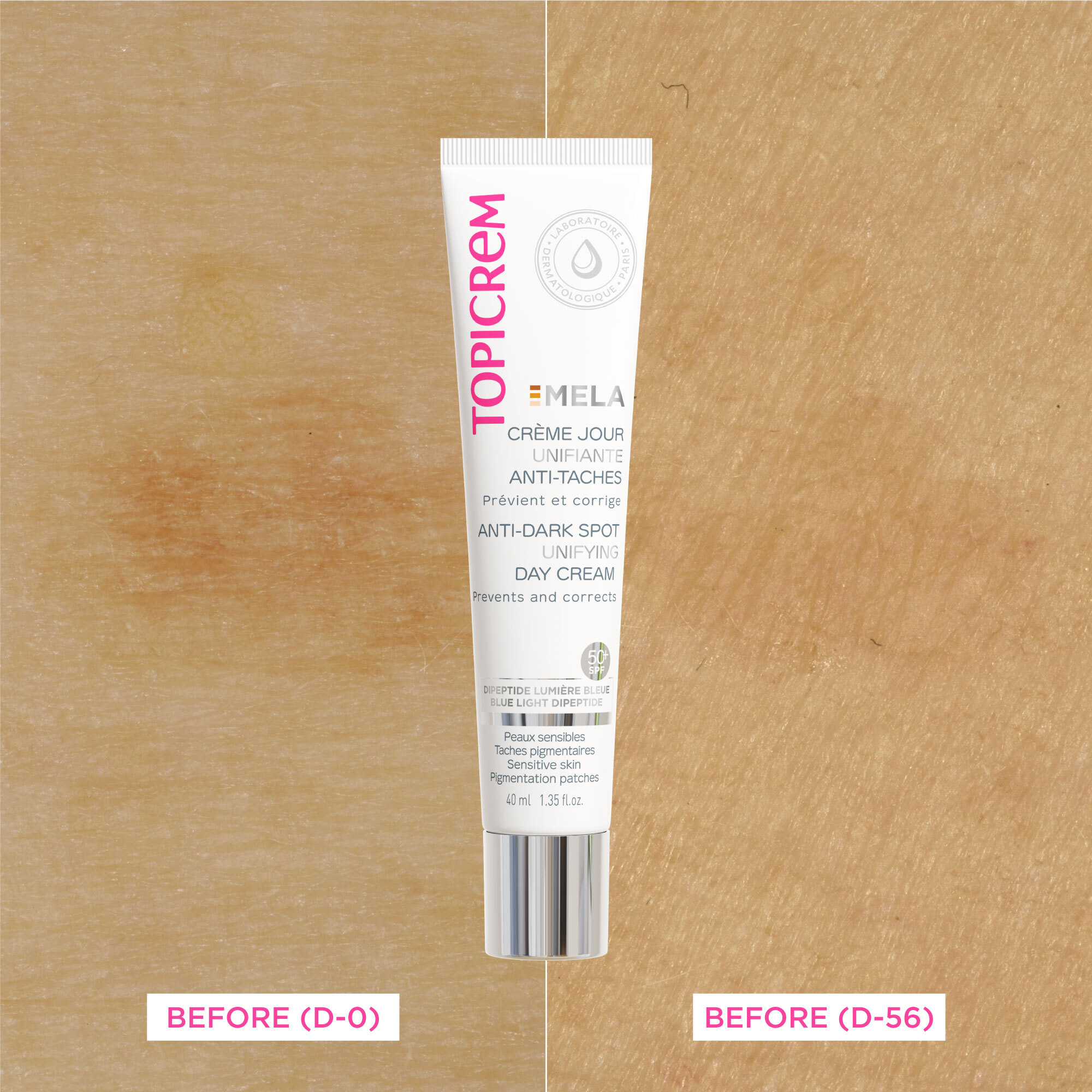 Topicrem MELA Anti-dark Spot Unifying Day Cream 40ml SPF 50+ Lightens ...