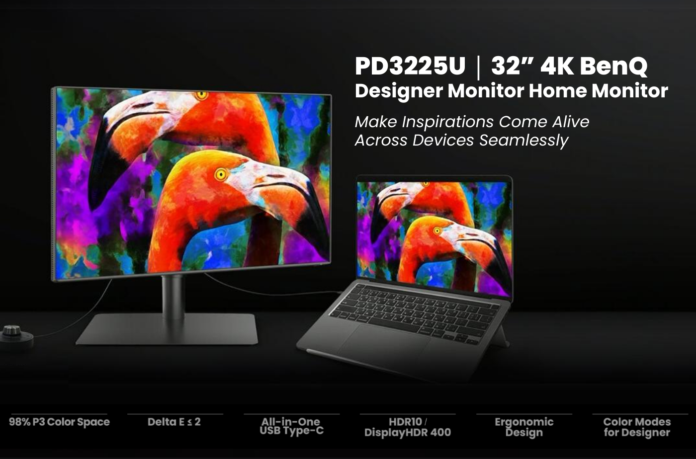 BenQ PD3225U｜32-inch 4K UHD 2000:1 P3 Thunderbolt 3 Mac® Compatible ...