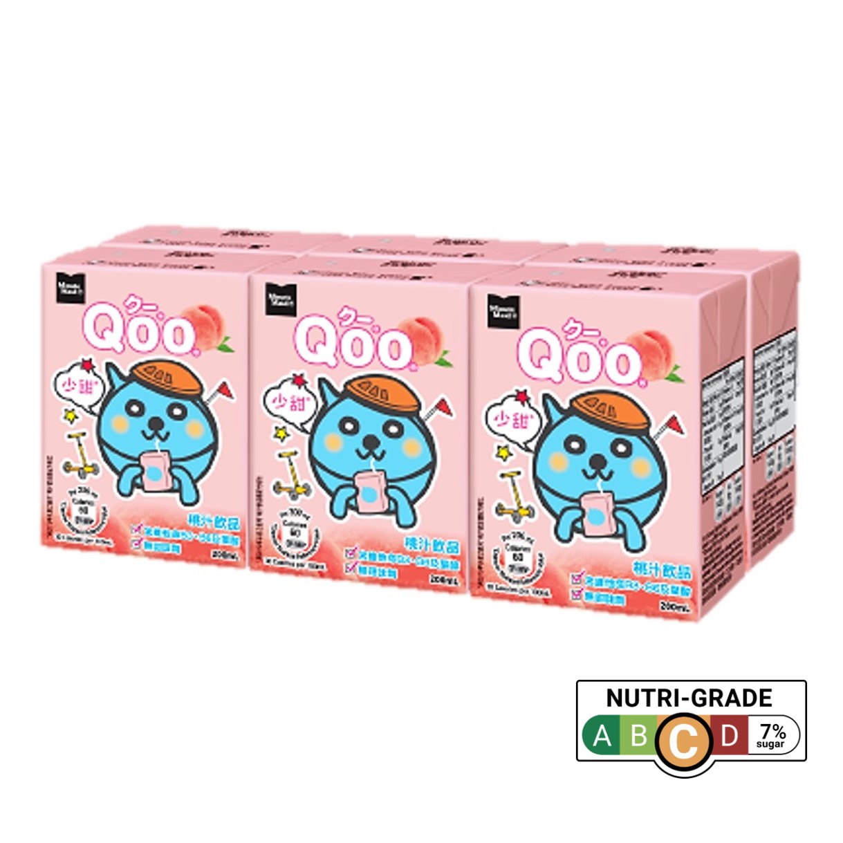 Qoo Juice Drink White Grape / Black Currant / Peach / Apple 200ml X 6p ...