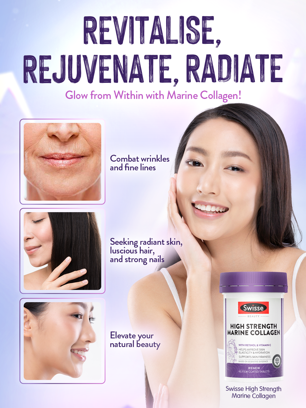 Swisse Beauty High Strength Marine Collagen 60 Film Coated Tablets (EXP ...