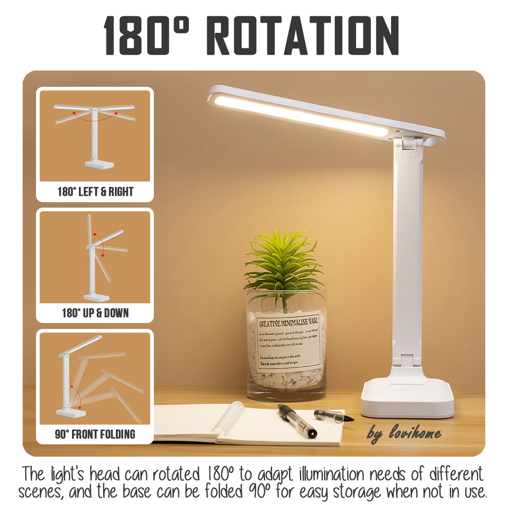 SG Eye Protection LED Table Lamp Study Touch Control Dimmable USB ...