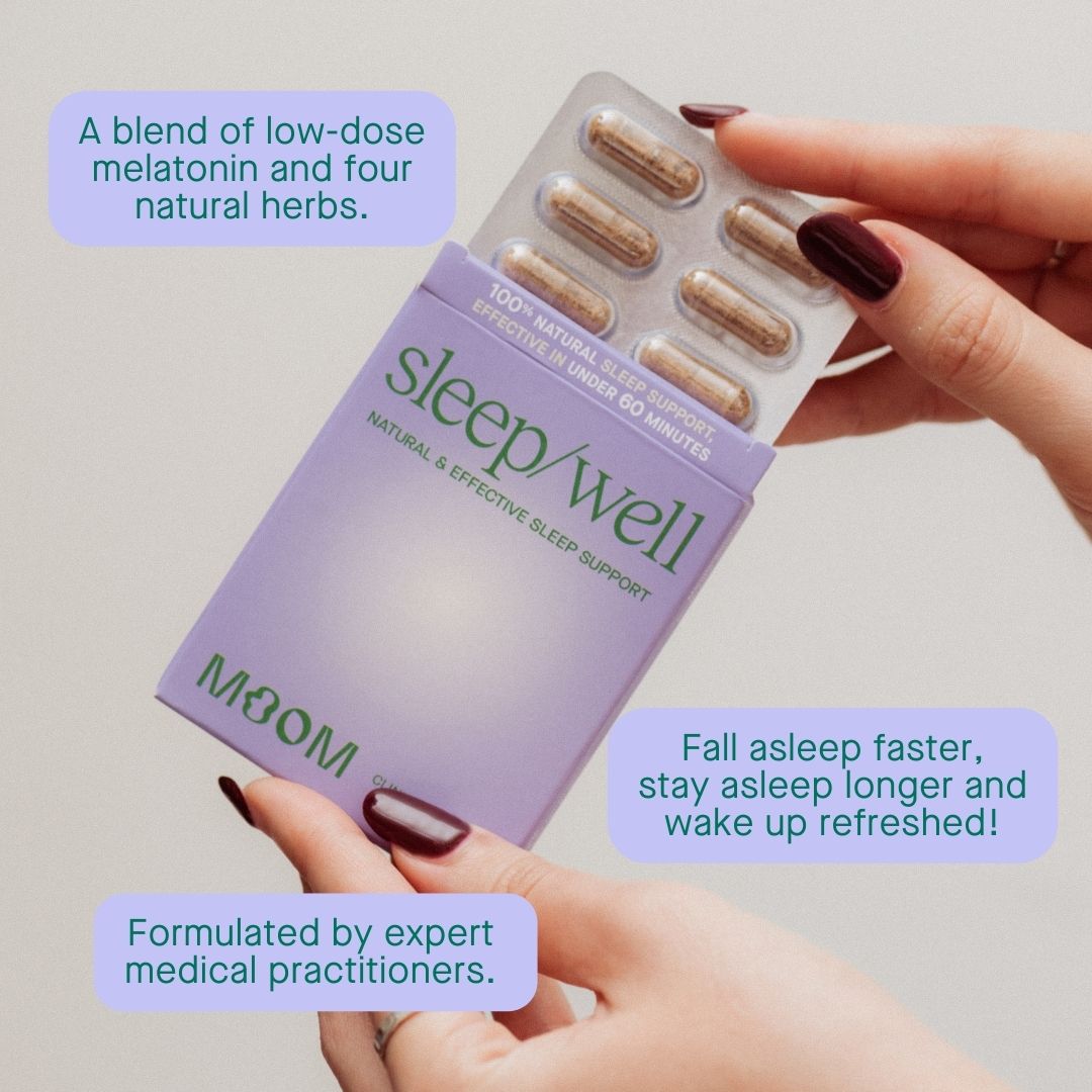 Moom Health™ sleep/well On The Go. Natural Supplement with Melatonin ...