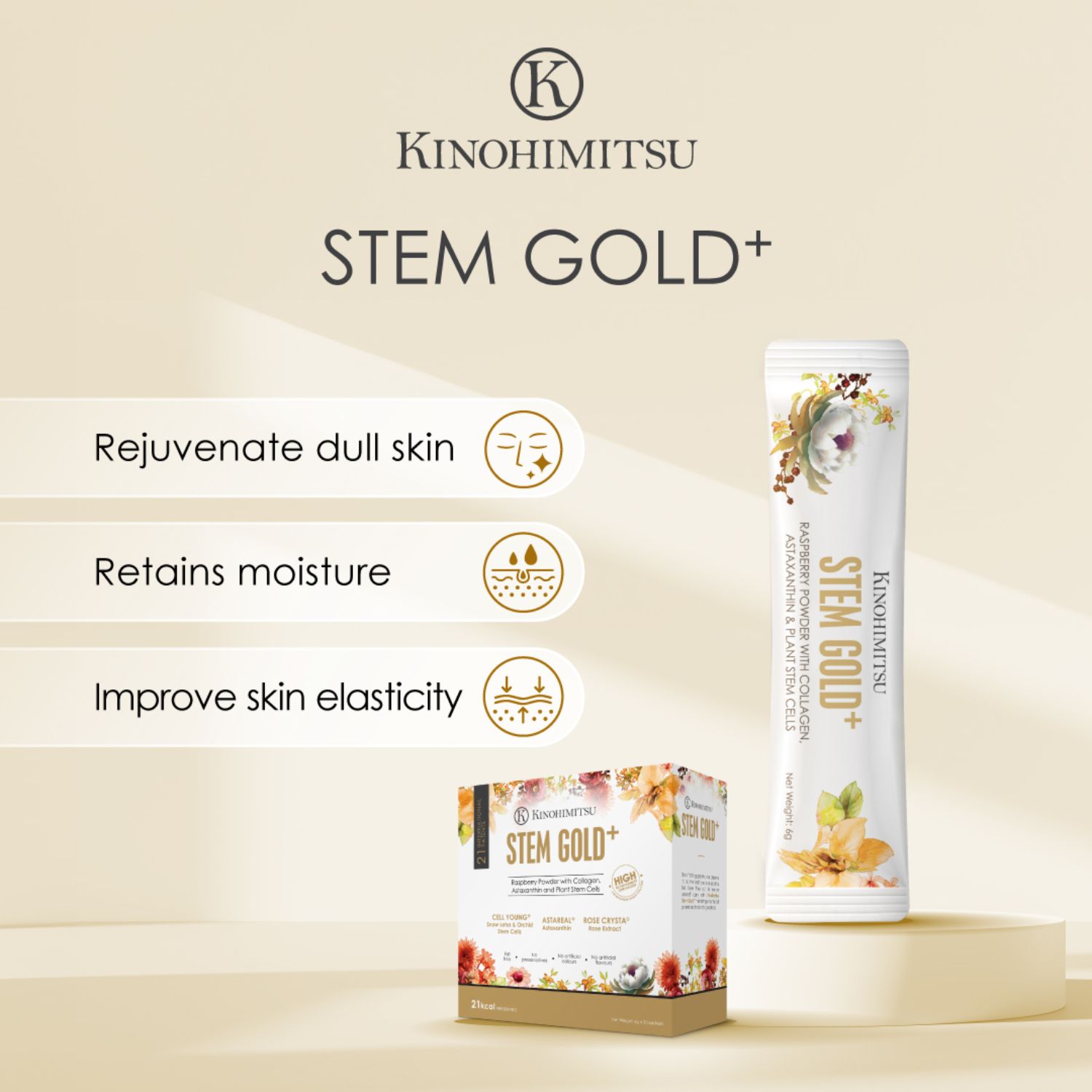KINOHIMITSU Stem Gold⁺ 6g x 30s | Shopee Singapore