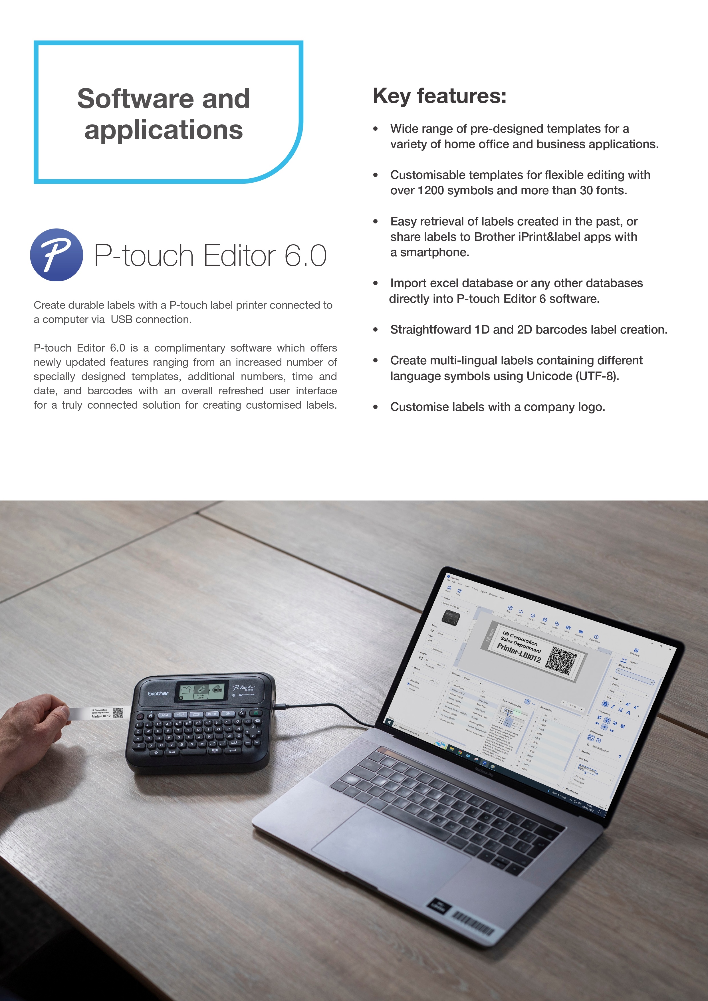 Brother PT-D610BT Label Printer | Shopee Singapore