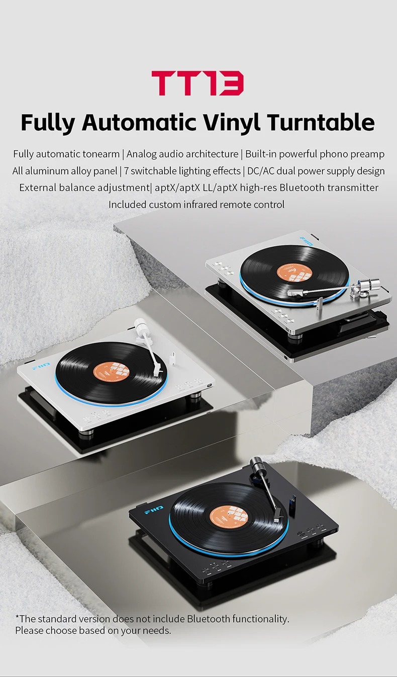 FiiO TT13 BT Fully Automatic Bluetooth Vinyl Turntable - AV One ...