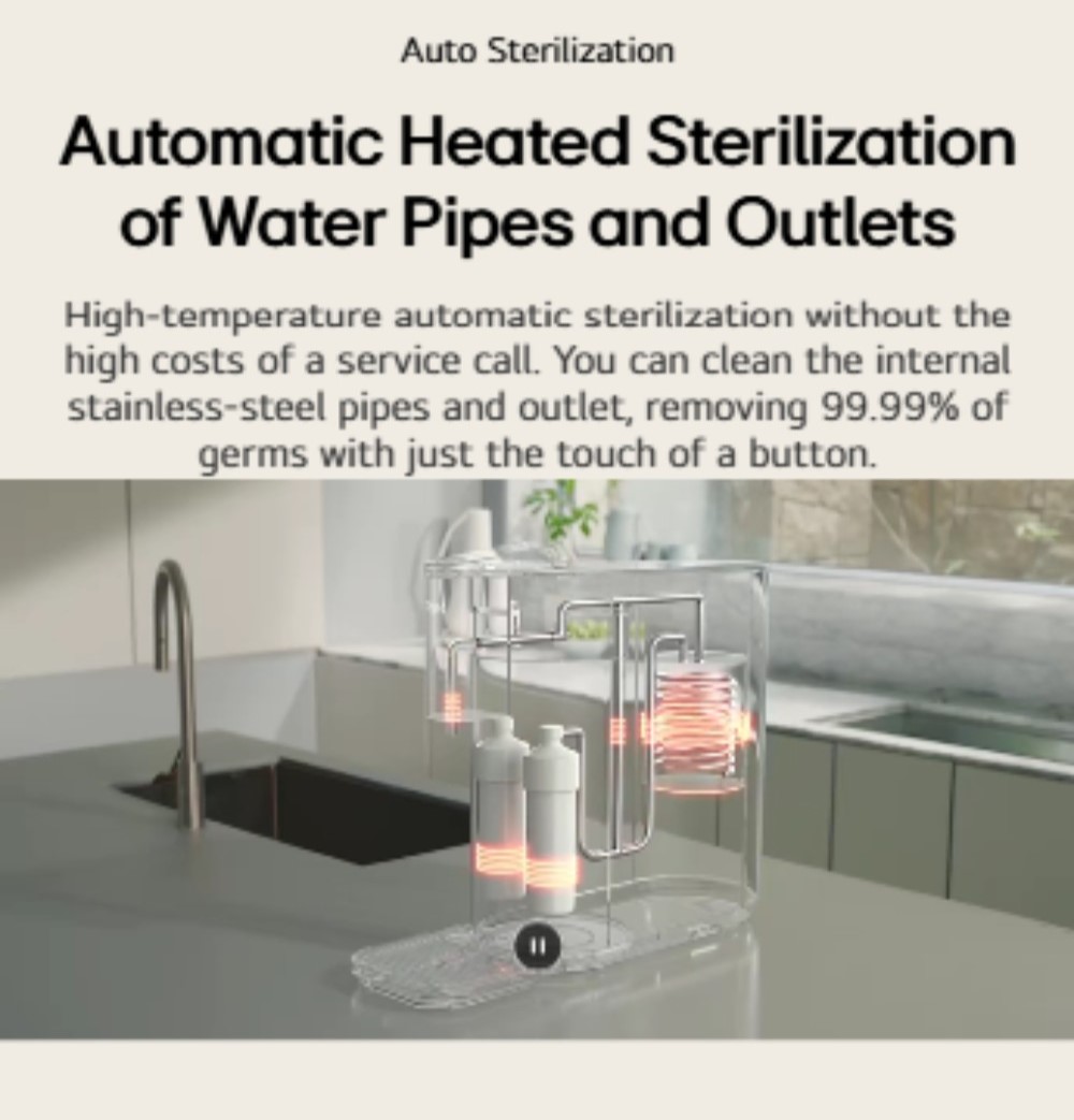 LG WD516AN Tankless Water Purifier 4-Stage Filtration | Smart Inverter ...