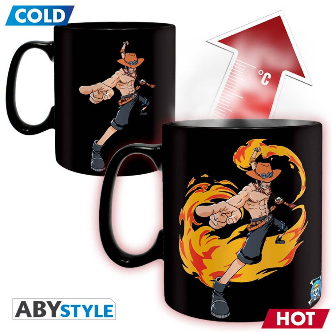 ABYstyle One Piece Heat Change Mug Luffy & Ace King Size (460ml) | Shopee Singapore