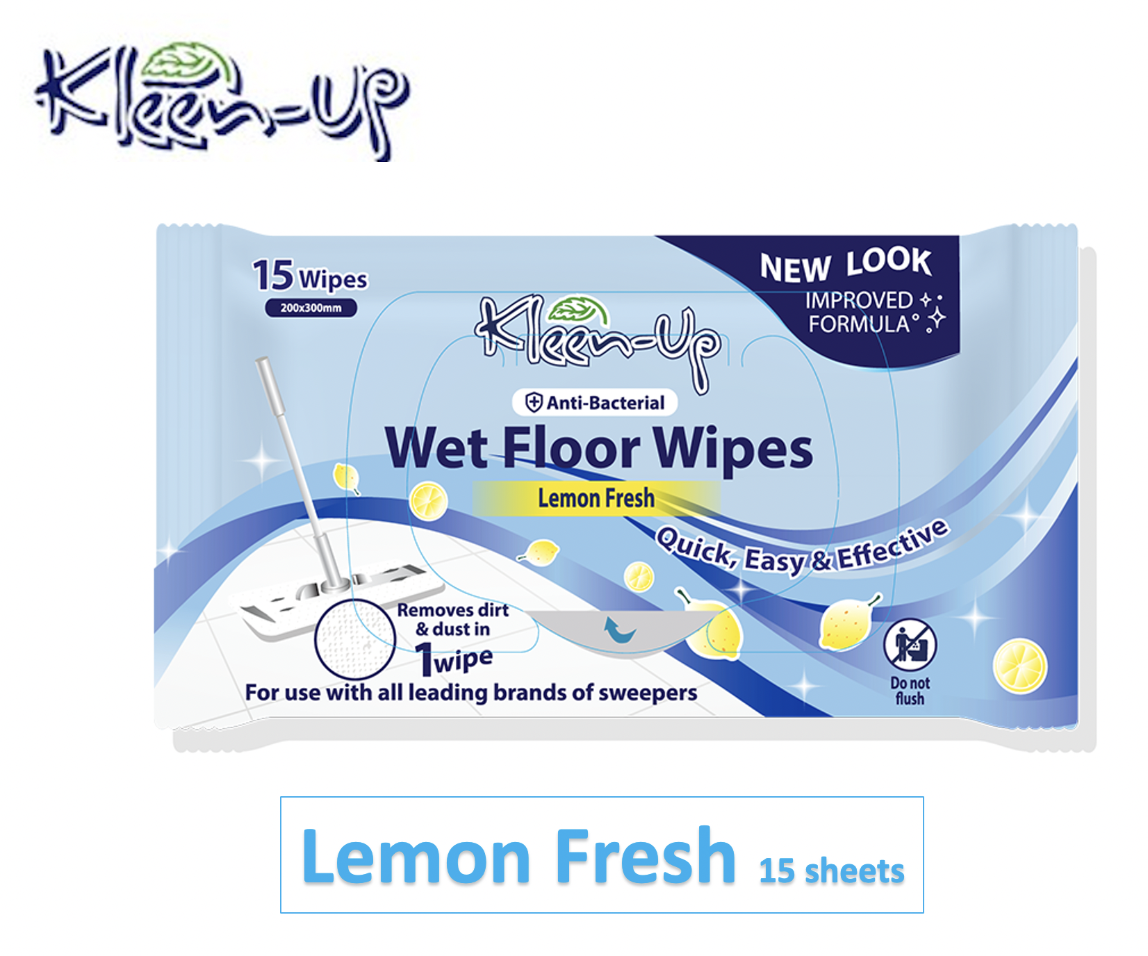 (KLEEN UP) Anti Bacterial Wet Floor WIPES * expiry 2027 | Shopee Singapore