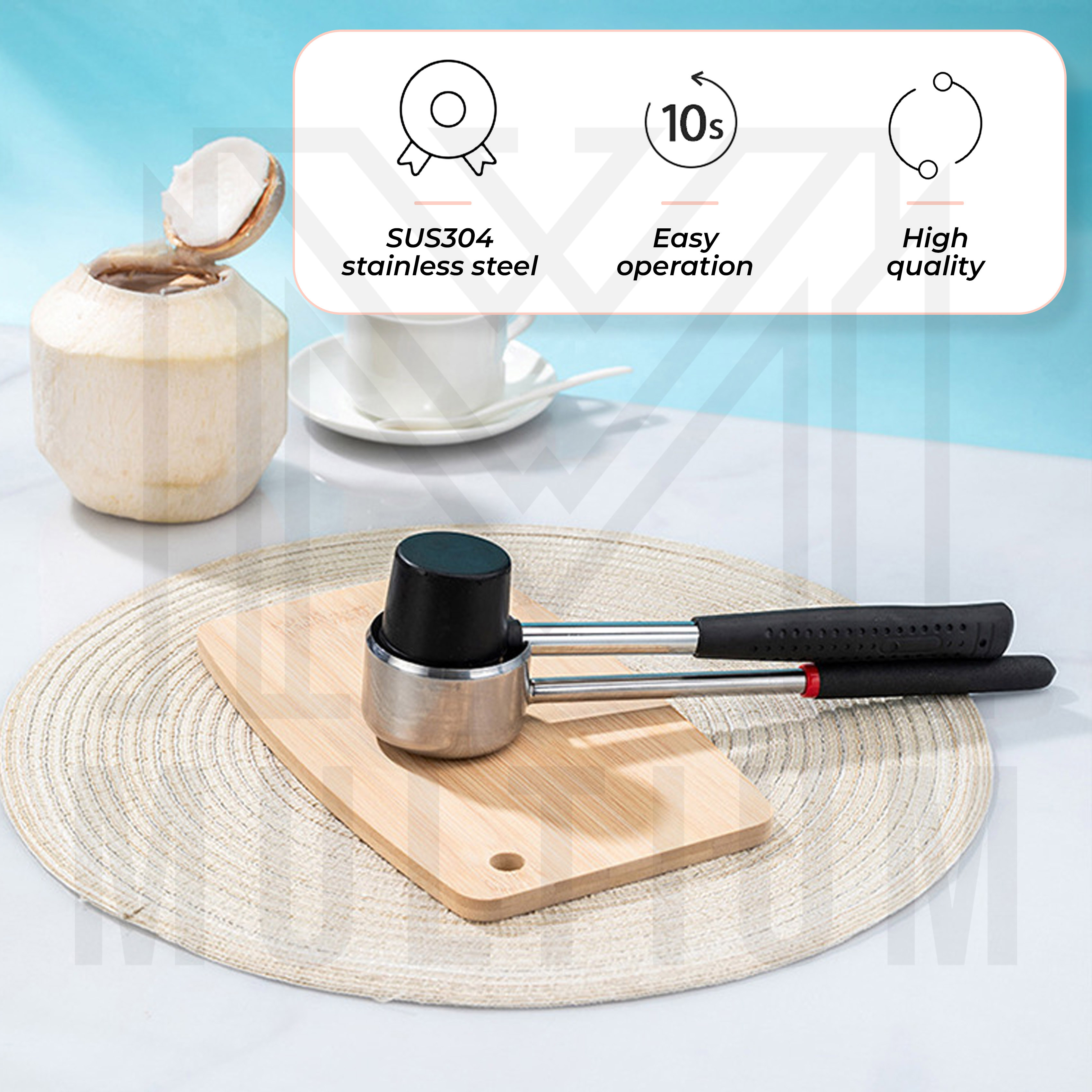 Coconut Opener Kit 3pcs Set |Multi purpose Coconut Opener | Coconut ...