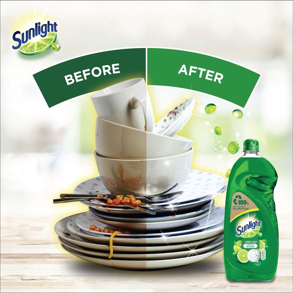 Sunlight Dishwashing Liquid Refreshing Fragrance Gentle on Skin ...