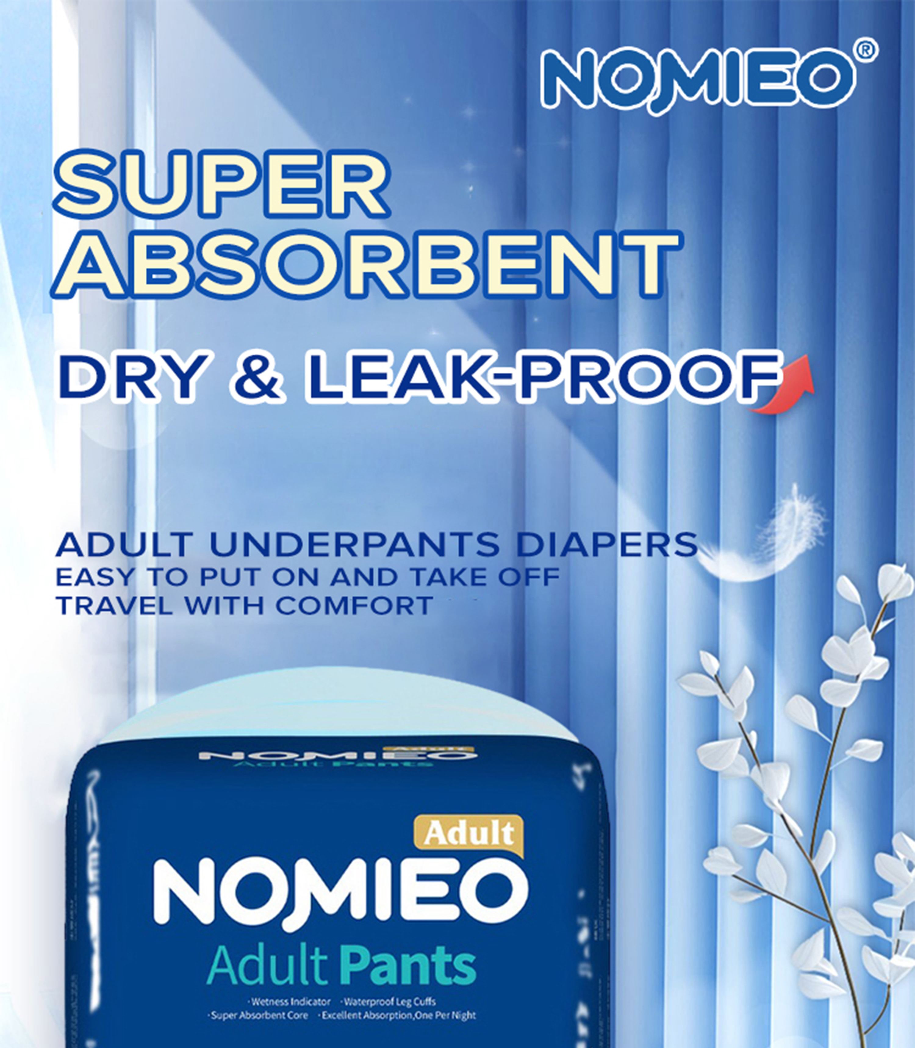 [Carton Sale]NOMIEO Adult Diapers Pants Tape Underpads Pull up Diapers ...