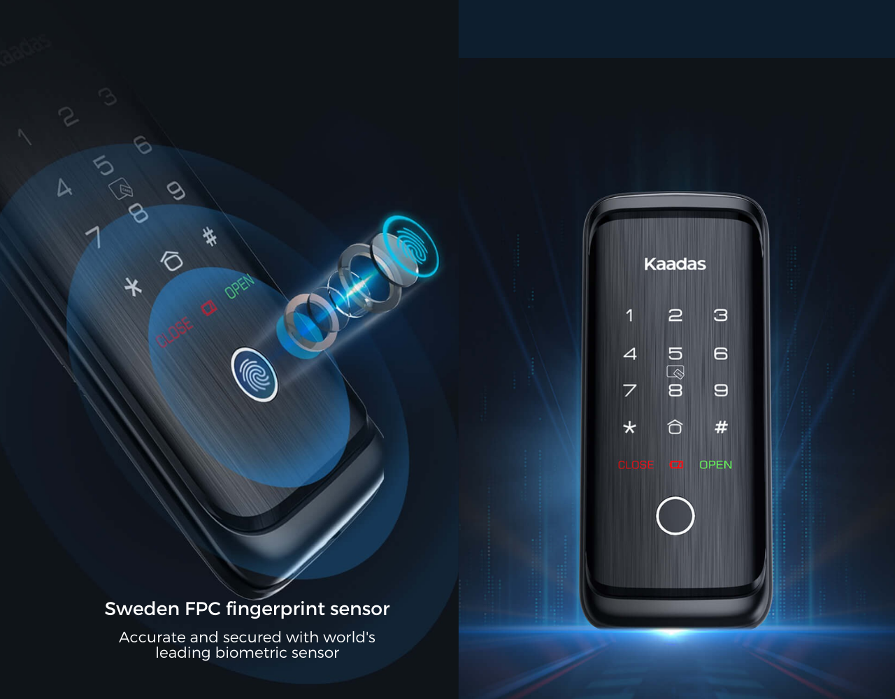 Kaadas K9-5W Digital Door Lock (Wifi-Enabled) + Gate Lock Bundle (Sole Distributor) | Shopee ...