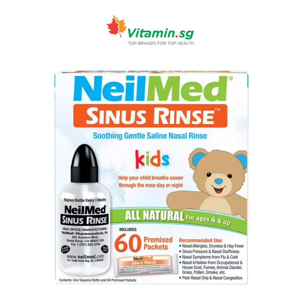 NeilMed® Sinus Rinse™ Pediatric Kit, 60 sachets, Bundle Pack | Shopee ...