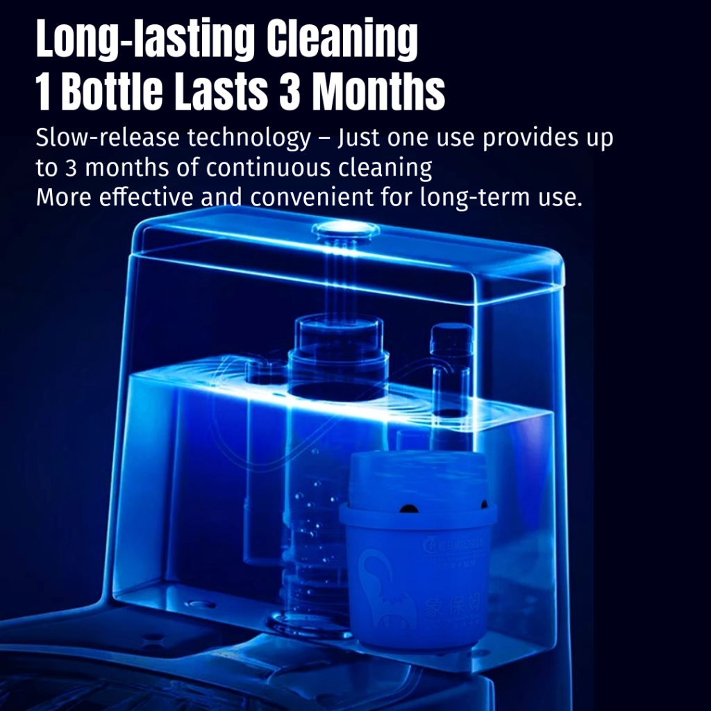 Premier Toilet cistern cleaner anti-bacterial power cleaning blue block ...