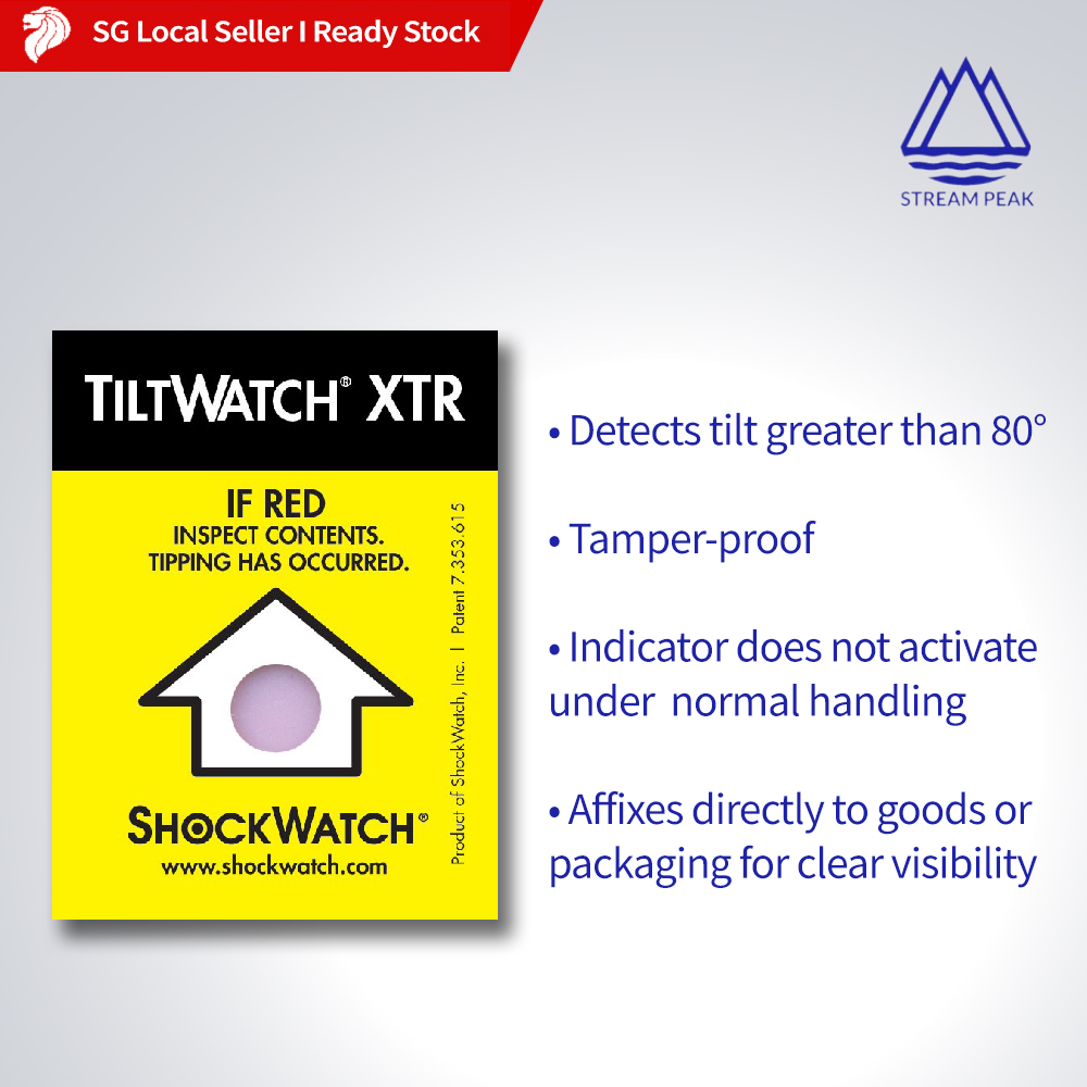 Streampeak TiltWatch Monitor XTR Indicator Label for Shipping damage ...