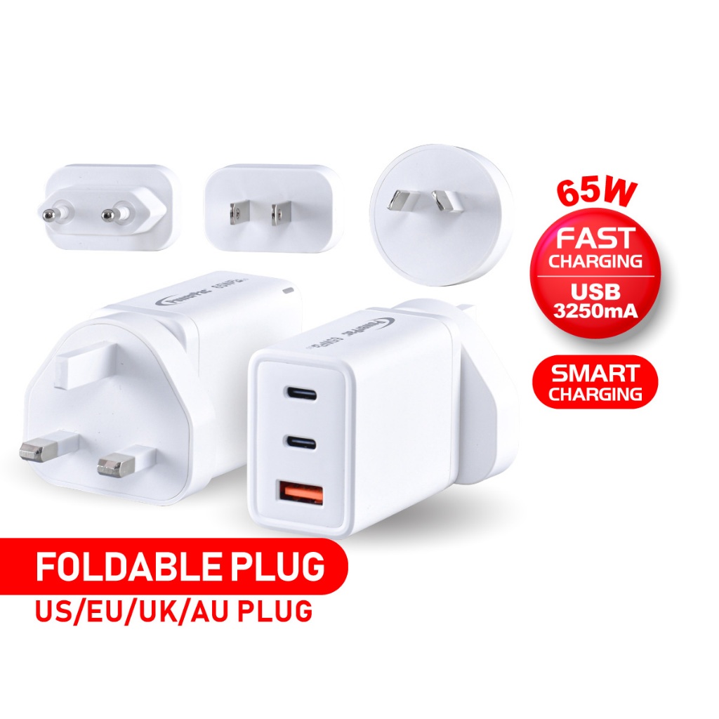 PowerPac Multi Travel Adapter USB Charger | USB-A | USB-C (PP7980 ...